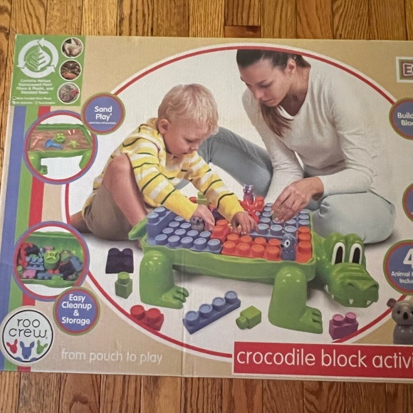 Toys | Roo Crew Kids Crocodile Block Activity Station Eco Wood 2 A New ...